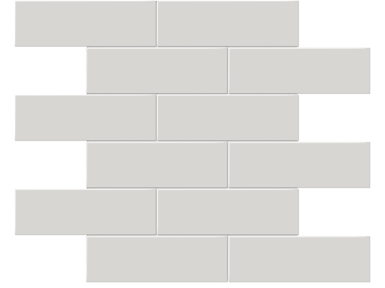 Halo Grey Glossy 2x6 Brick Mosaic | Casabella Flooring | Home Flooring ...